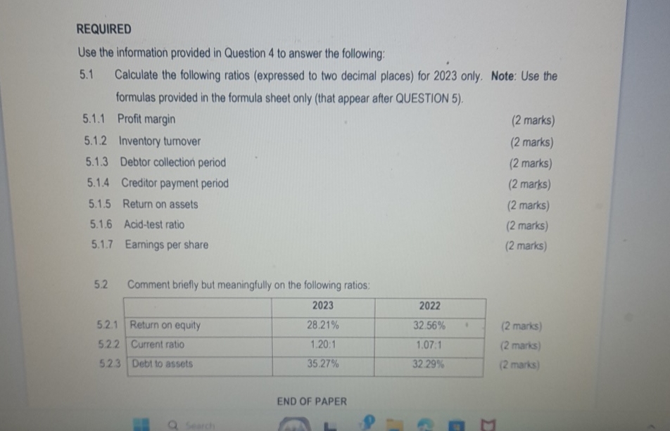 Solved REQUIREDUse the information provided in Question 4 | Chegg.com