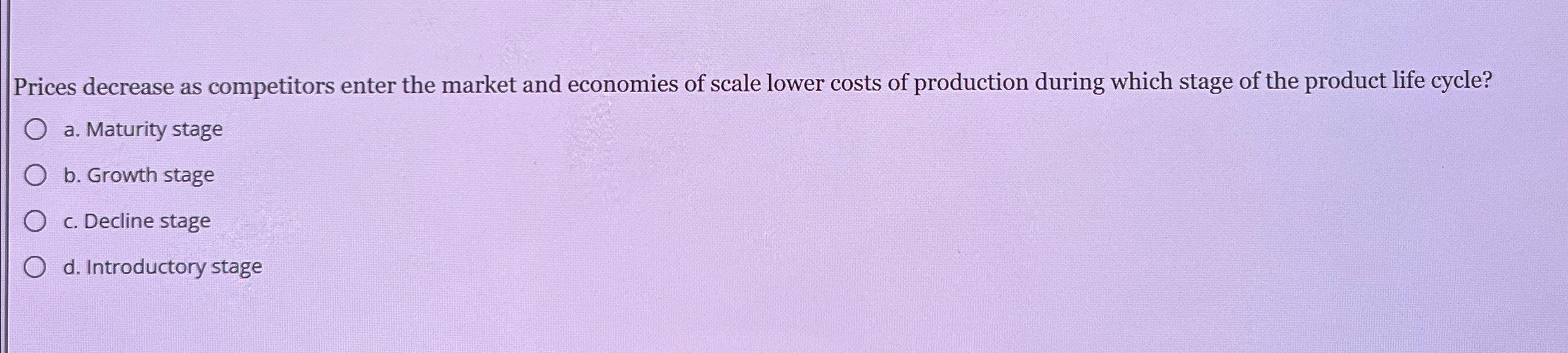 Solved Prices decrease as competitors enter the market and | Chegg.com