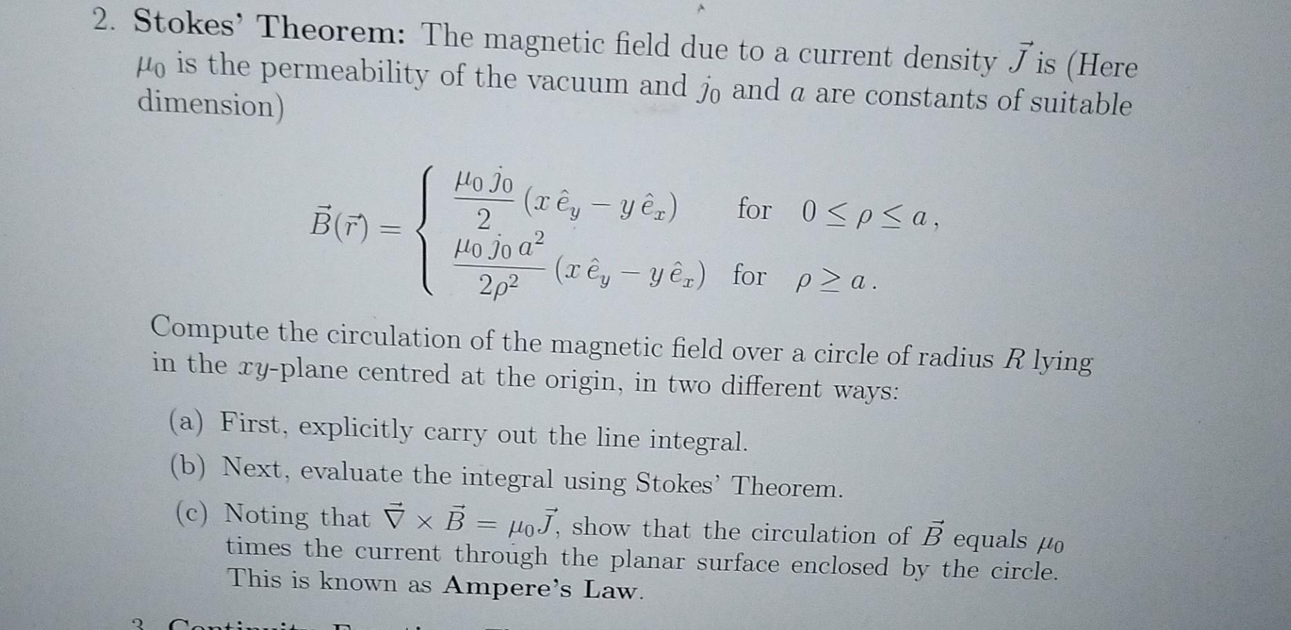 [Solved]: explanation step by step Stokes' Theorem