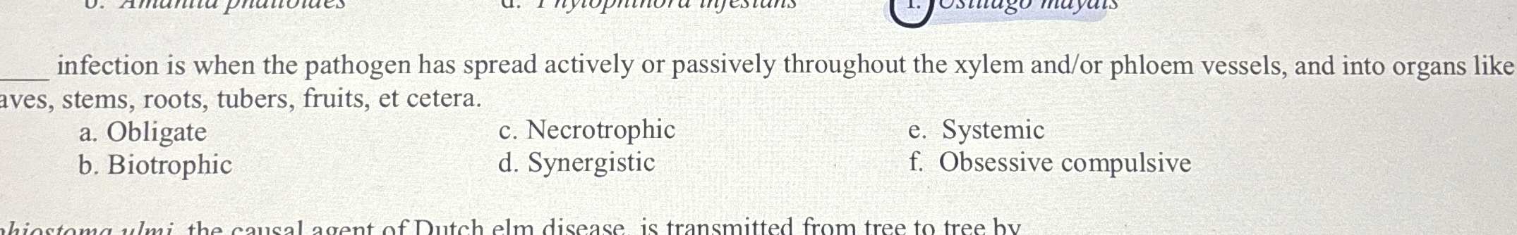 Solved infection is when the pathogen has spread actively or | Chegg.com