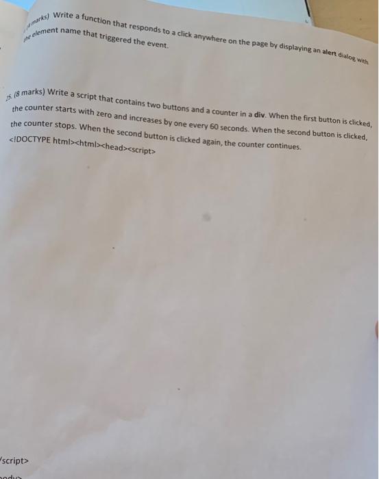 Solved 17. (4 marks) Assuming an integer exponent, write a | Chegg.com