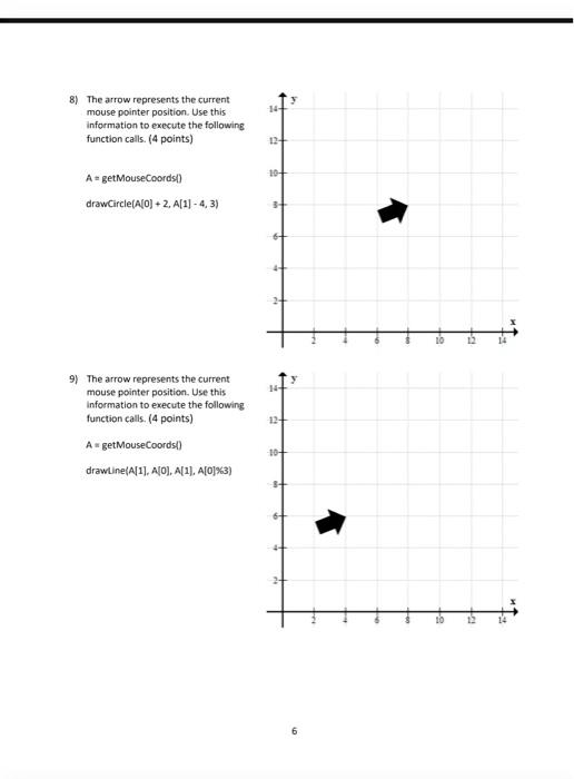 Solved 14- 8) The arrow represents the current mouse pointer | Chegg.com