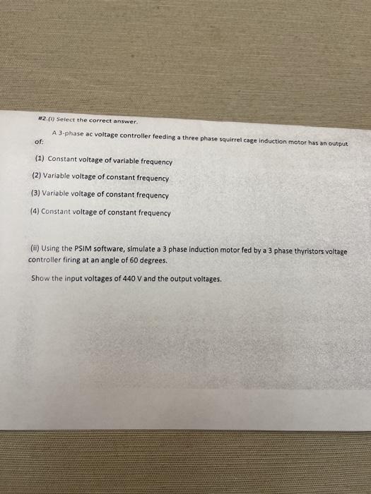 Solved 2.(0) Select the correct answer. A 3-phase ac voltage | Chegg.com