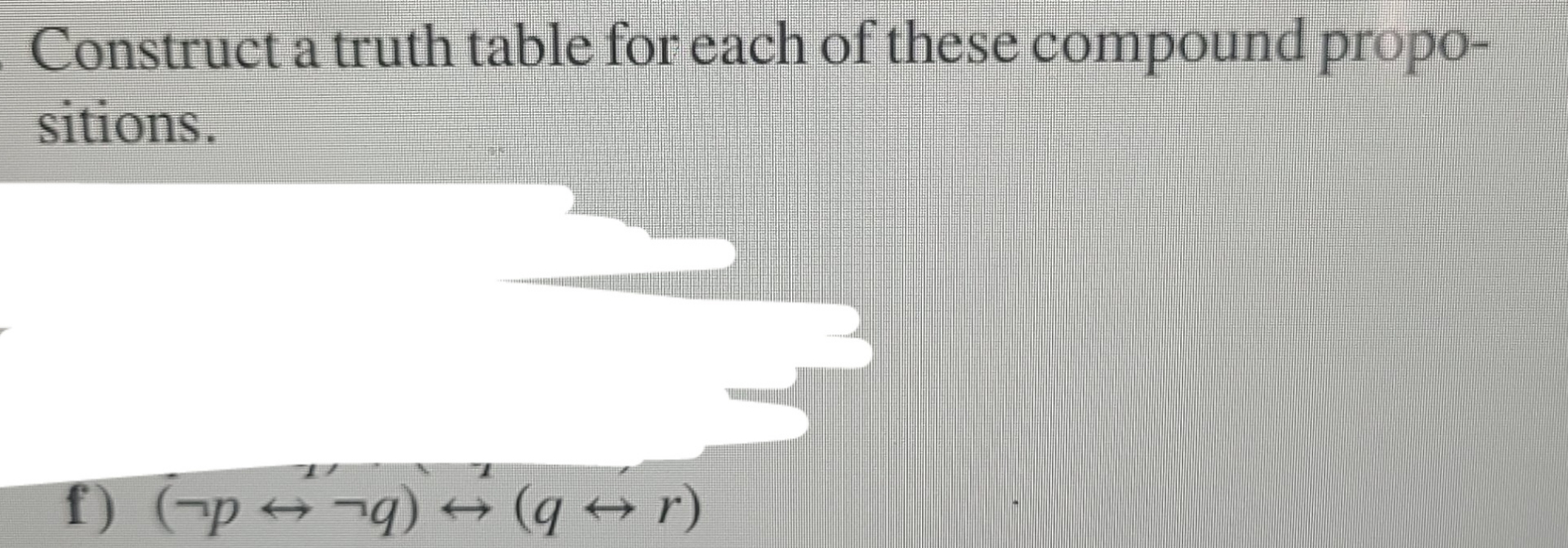 Solved Construct a truth table for each of these compound | Chegg.com