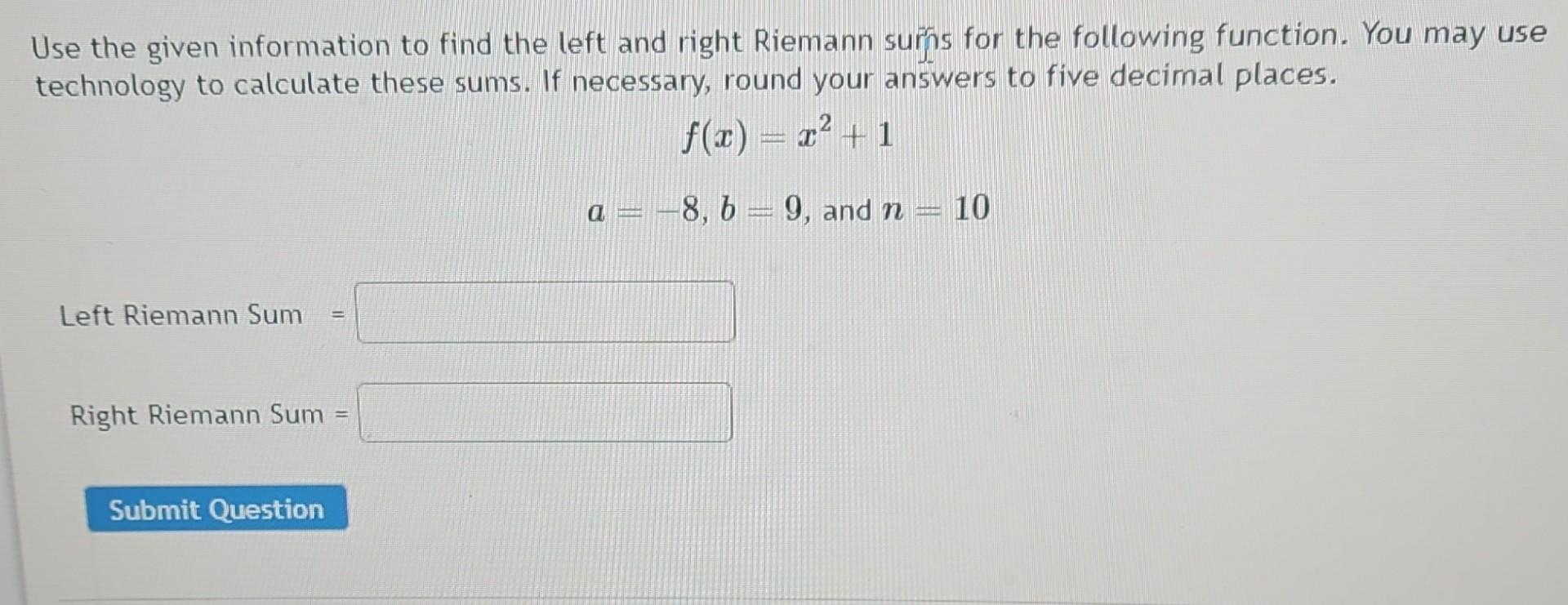 Solved Use the given information to find the left and right | Chegg.com