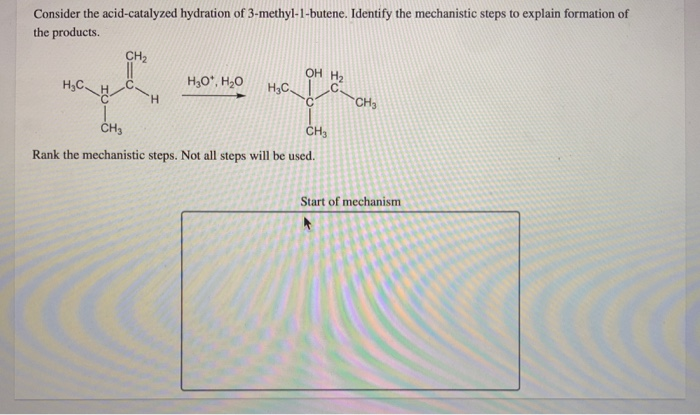 Solved Consider the acid-catalyzed hydration of | Chegg.com