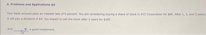 Solved 4. Problems and Applications Q4 Your bank account | Chegg.com