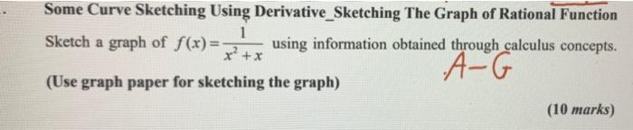 Solved Some Curve Sketching Using Derivative_Sketching The | Chegg.com