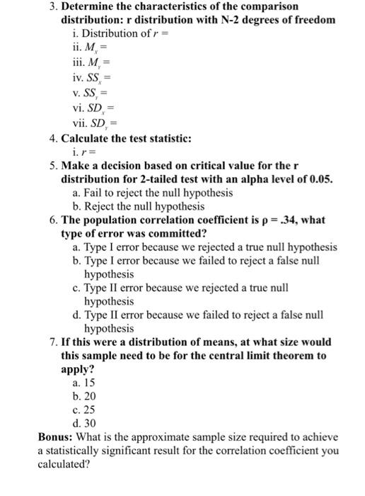 Solved 3. Determine the characteristics of the comparison | Chegg.com