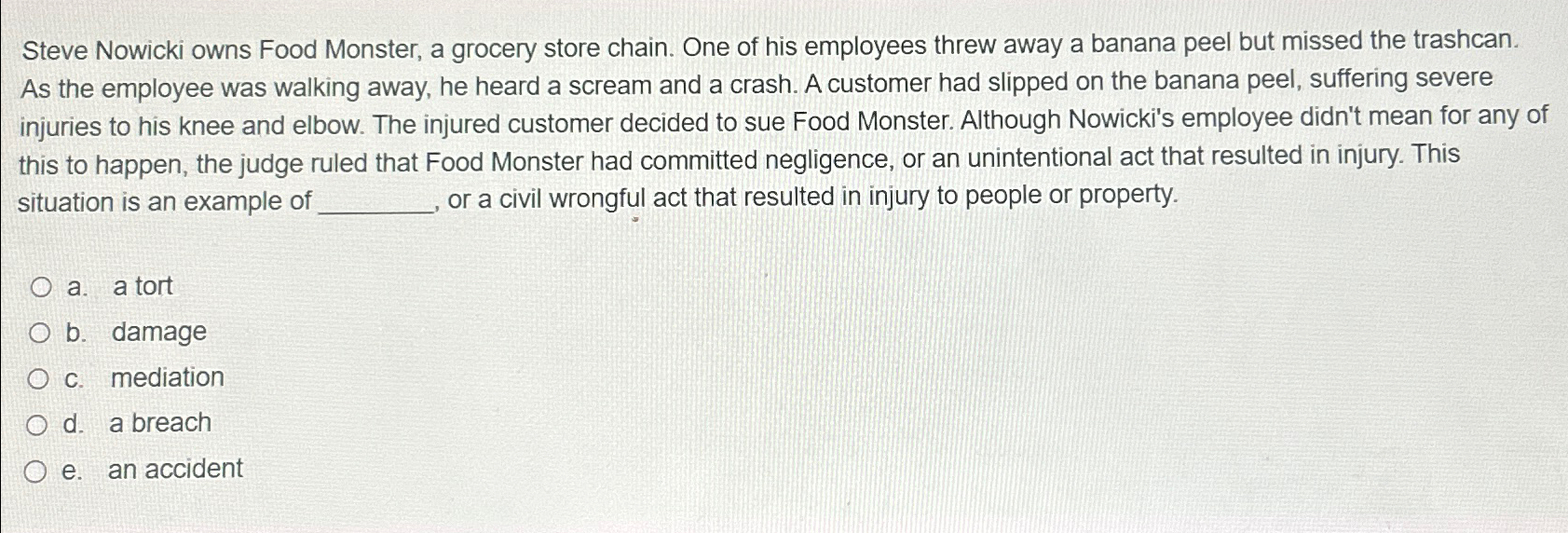 Solved Steve Nowicki owns Food Monster, a grocery store | Chegg.com