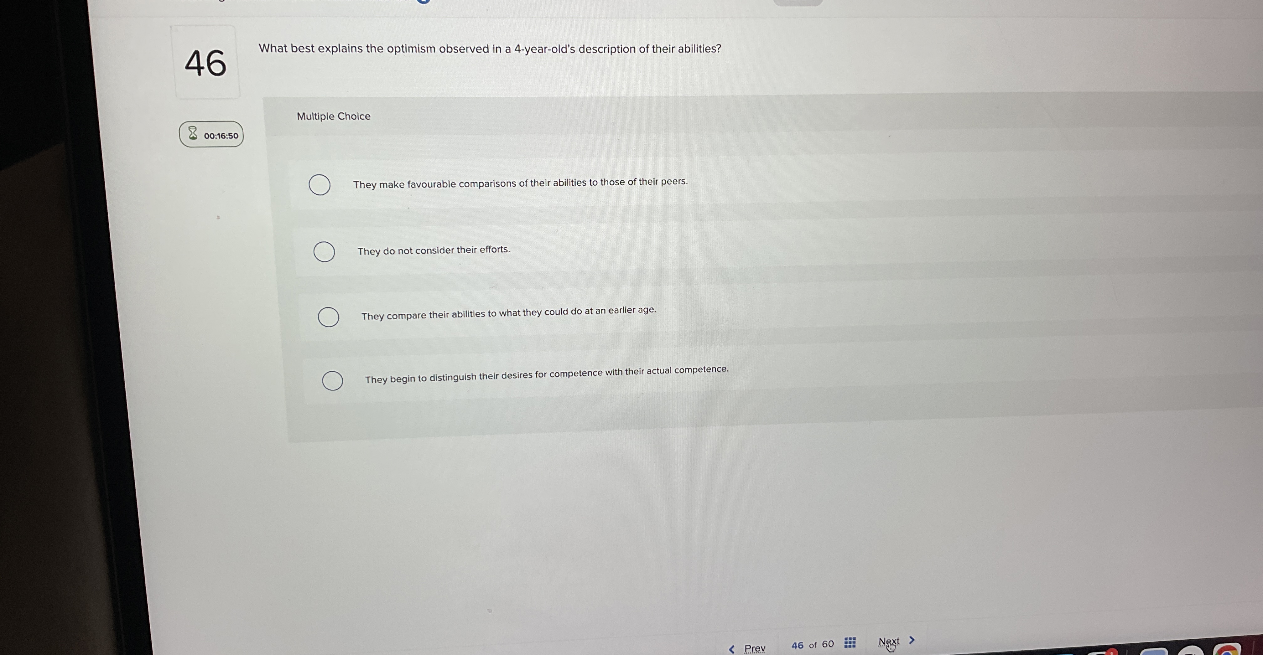 Solved 46What best explains the optimism observed in a | Chegg.com