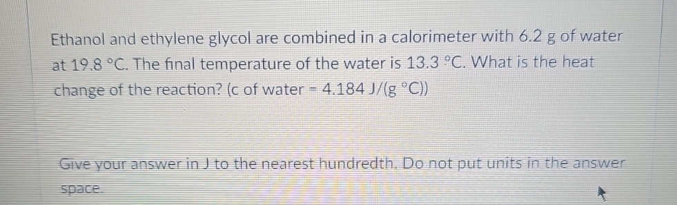 Solved Ethanol and ethylene glycol are combined in a | Chegg.com