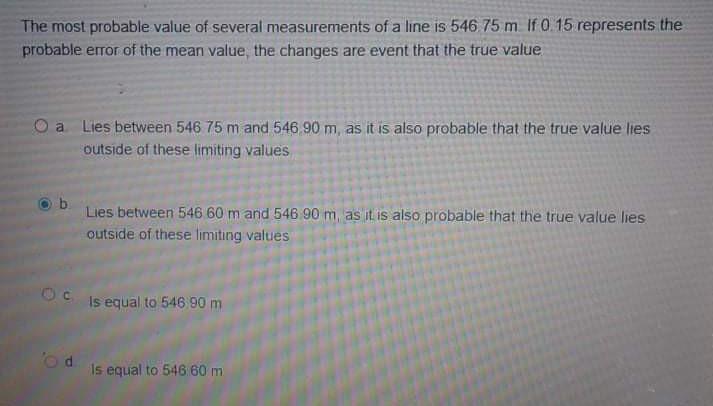 Solved The most probable value of several measurements of a | Chegg.com
