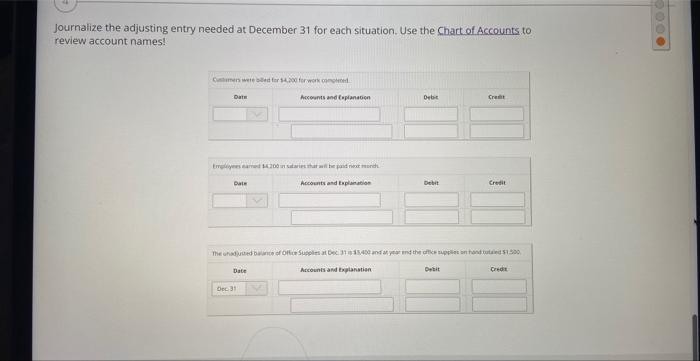 Calculate the adjusted balance and use a Bal, post | Chegg.com
