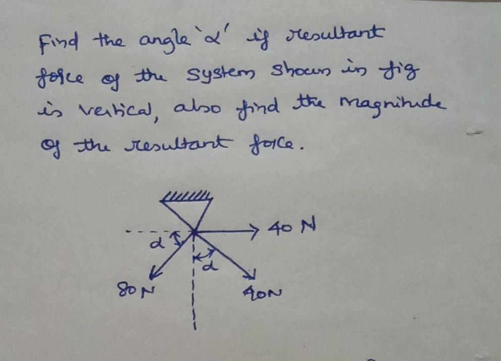 Solved Determine Resultant force for the System. | Chegg.com Solved Determine Resultant force for the System. | Chegg.com