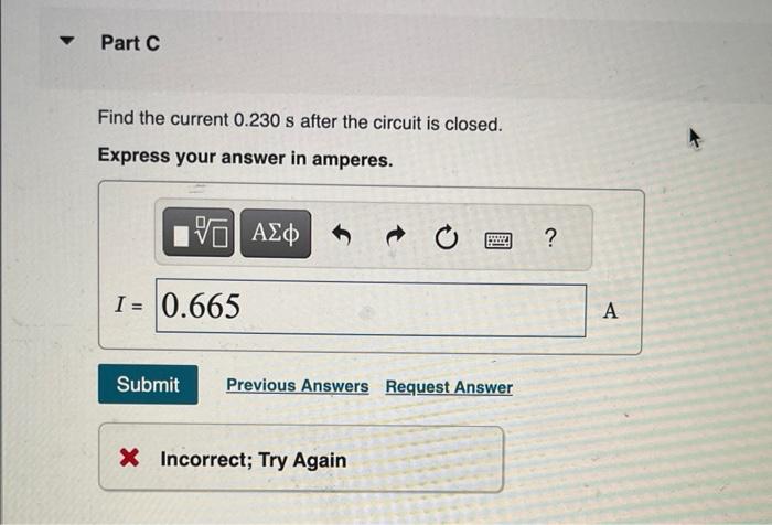 Solved An inductor with an inductance of 2.80H and a | Chegg.com
