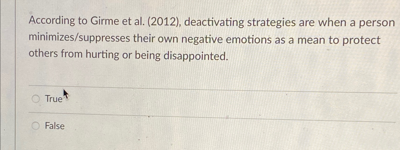 Solved According to Girme et al. (2012), ﻿deactivating | Chegg.com