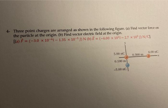Solved 4- Three point charges are arranged as shown in the | Chegg.com
