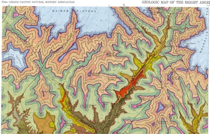 Use the Bright Angel Quadrangle geologic map to | Chegg.com