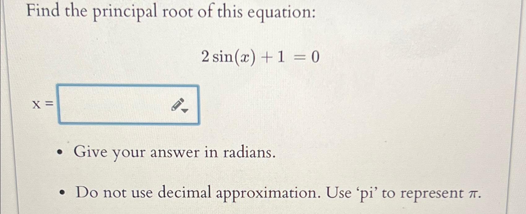 Solved Find the principal root of this | Chegg.com