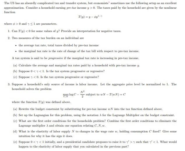Solved The US has an absurdly complicated tax and transfer | Chegg.com