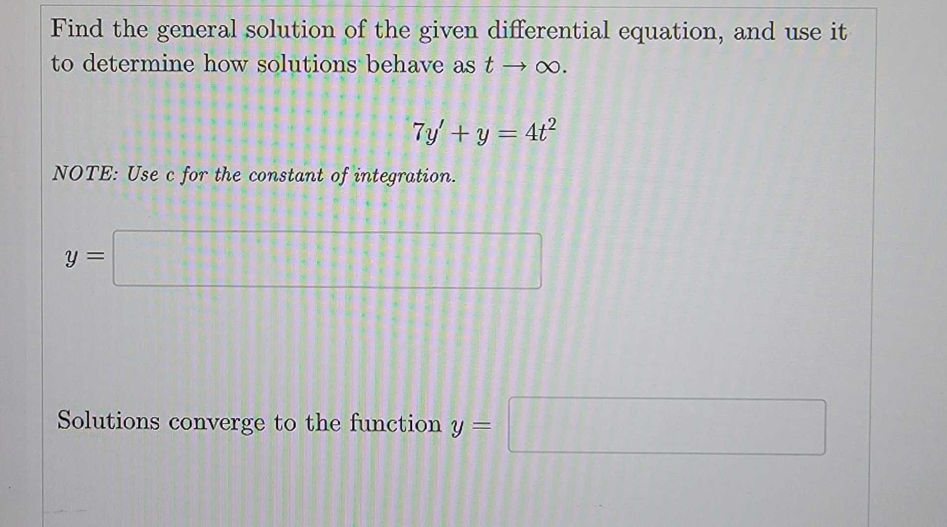 Solved Find the general solution of the given differential | Chegg.com