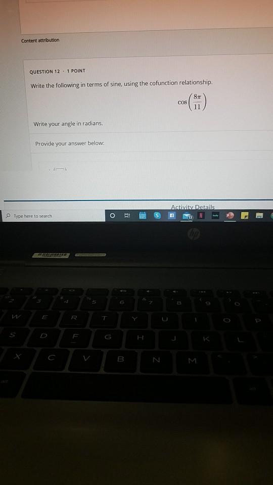 Solved Content attribution QUESTION 12.1 POINT Write the | Chegg.com