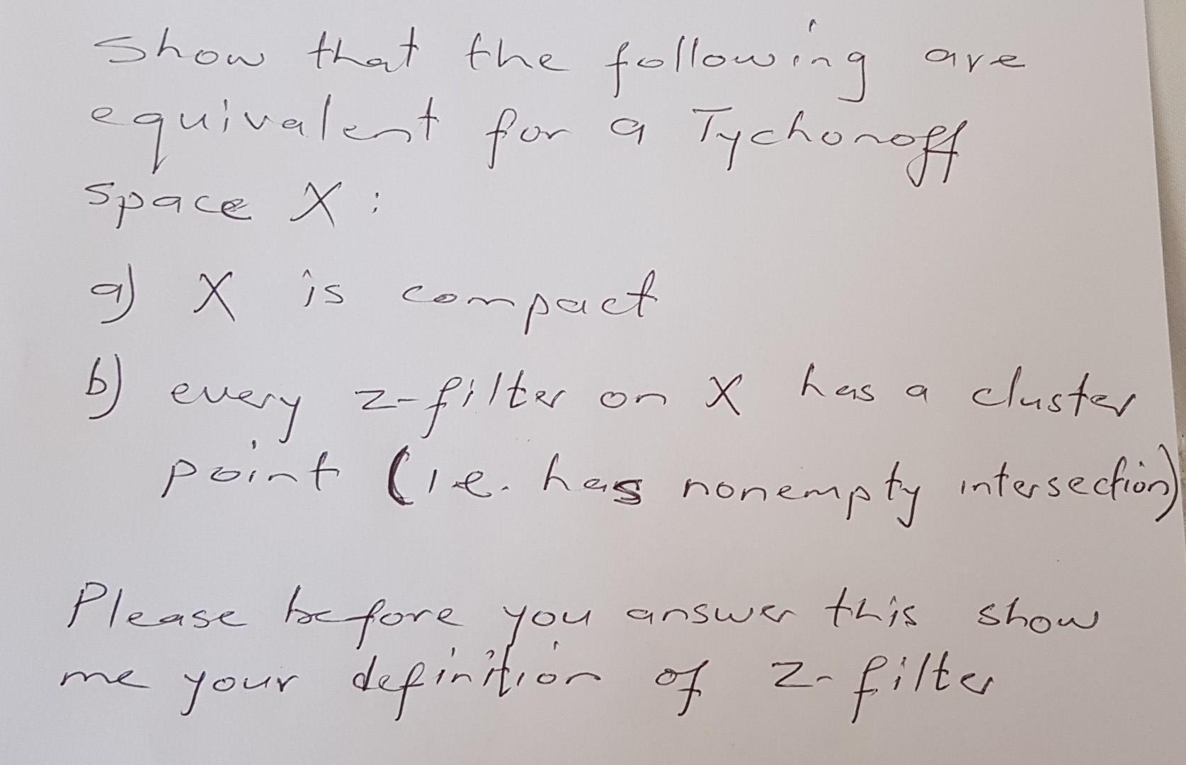 Solved state the definition of z-filter before solving the | Chegg.com