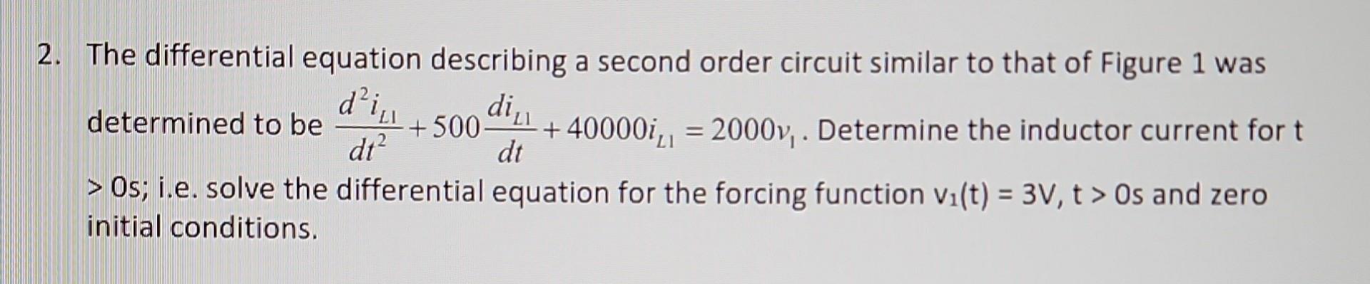Solved 1. Using s-domain node voltage analysis, analyze the | Chegg.com