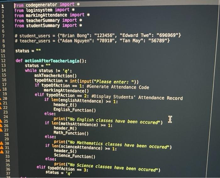 Solved Summary of attendance for all students | Chegg.com