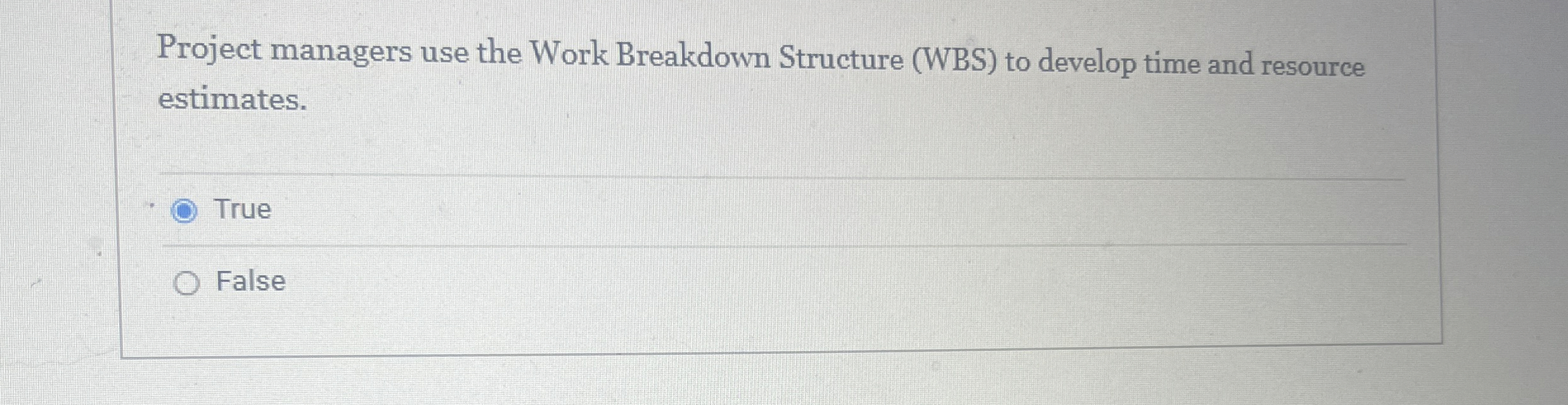 Solved Project managers use the Work Breakdown Structure | Chegg.com