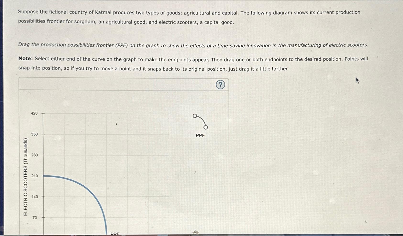 Solved Suppose the fictional country of Katmai produces two | Chegg.com