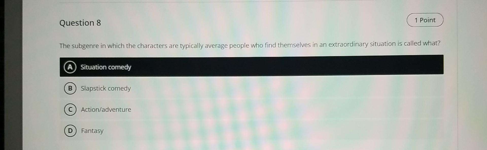 Solved Question 81 ﻿PointThe subgenre in which the | Chegg.com