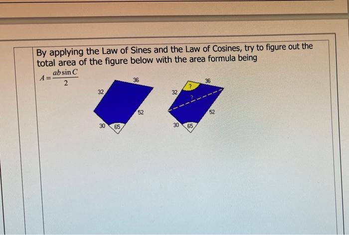 Solved By applying the Law of Sines and the Law of Cosines, | Chegg.com