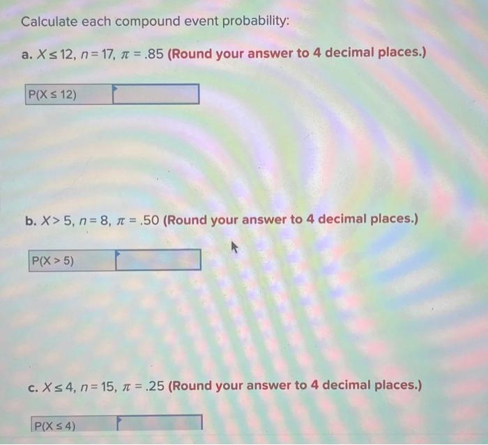 Solved Calculate each compound event probability: a. | Chegg.com