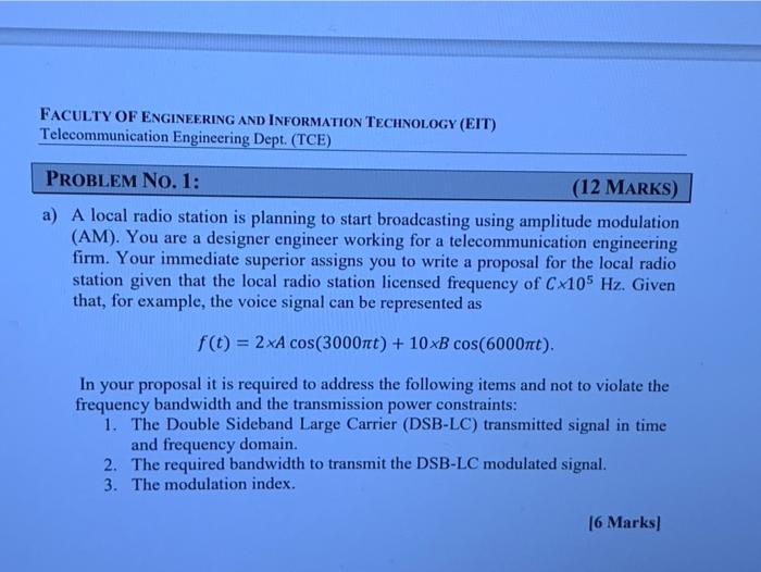 FACULTY OF ENGINEERING AND INFORMATION TECHNOLOGY | Chegg.com