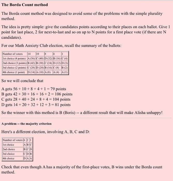 Solved How do we write a borda function on C++?Write a borda | Chegg.com