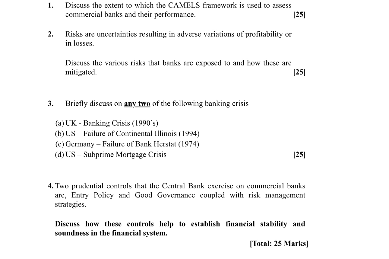 Solved Discuss the extent to which the CAMELS framework is | Chegg.com