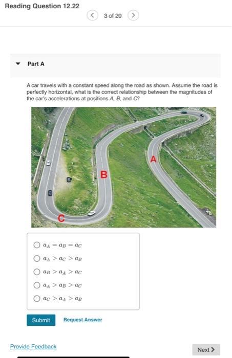 Solved A car travels with a constant speed along the road as | Chegg.com