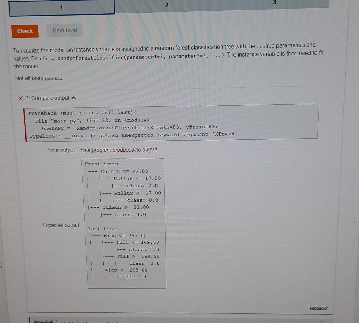 CHALLENGE 11.4.2. Building random forest | Chegg.com