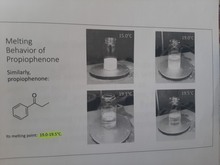Melting Behavior of Acetophenone In this liquid | Chegg.com