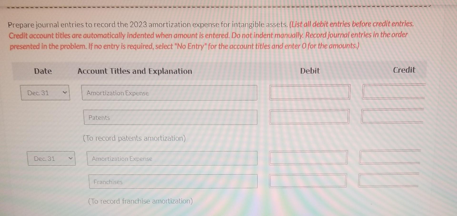 Solved The intangible assets section of Concord Company at | Chegg.com