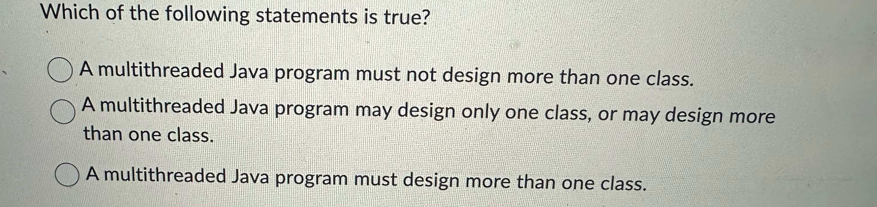 Solved Which of the following statements is true?A | Chegg.com