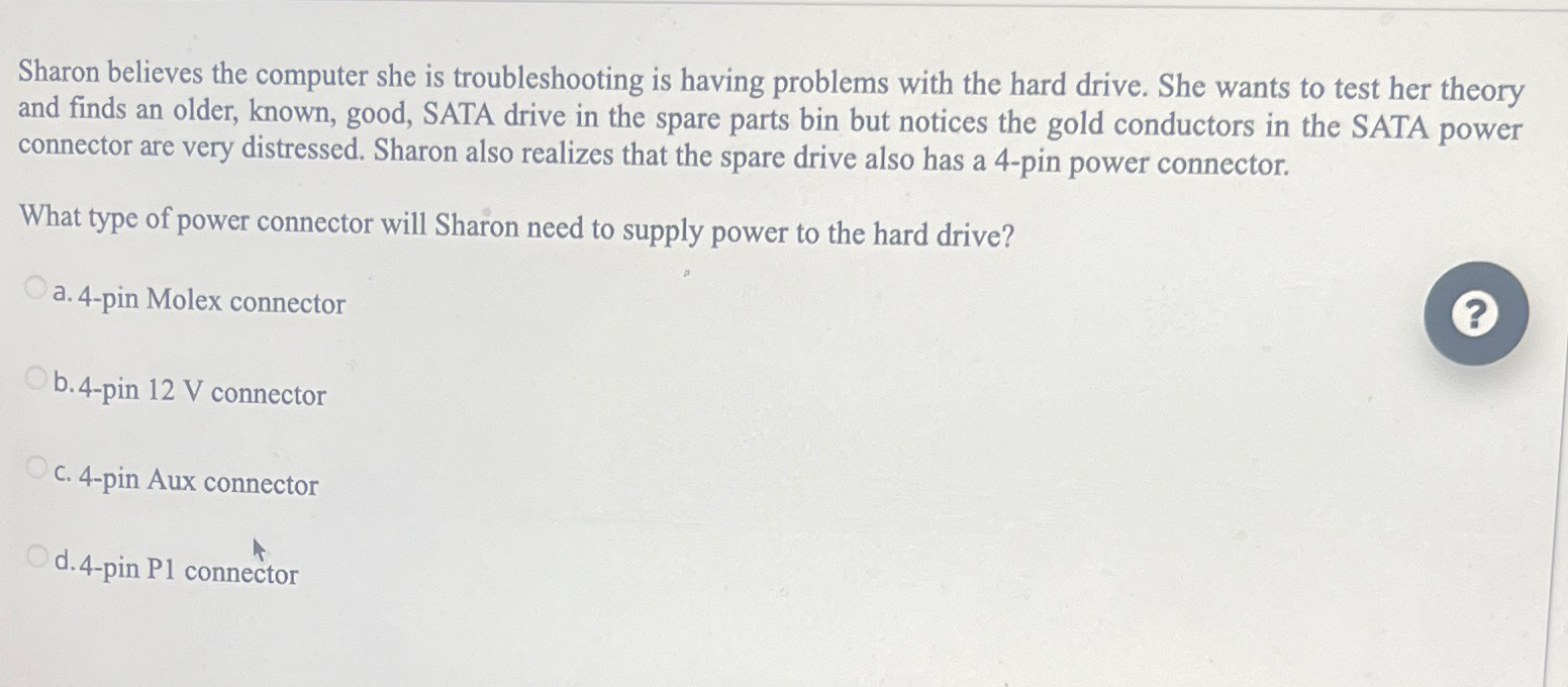 Solved Sharon believes the computer she is troubleshooting | Chegg.com