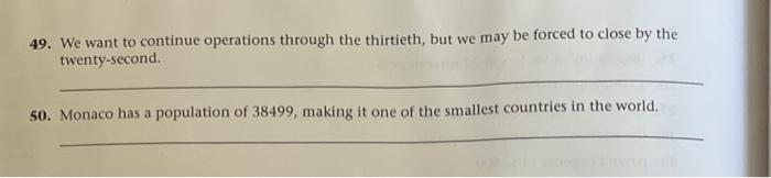 Writing Exercise. Number Expression. Rewrite these | Chegg.com