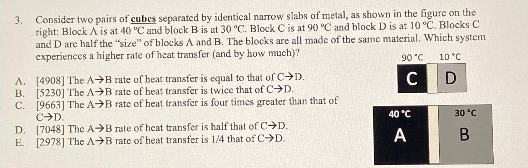 Solved Consider two pairs of cubes separated by identical | Chegg.com