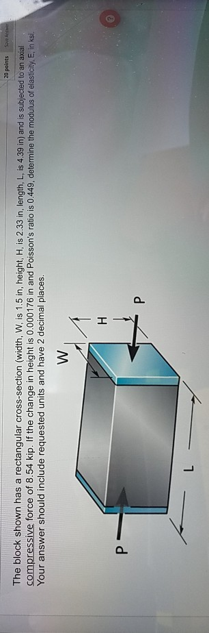Solved the block shown has q rectangular cross section | Chegg.com