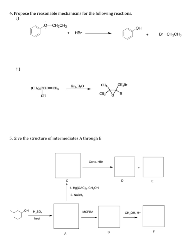 Solved Propose the reasonable mechanisms for the following | Chegg.com