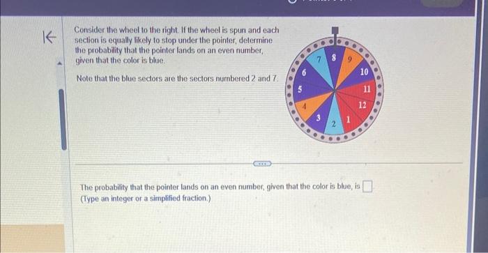Solved Consider the wheet to the right If the wheel is spun | Chegg.com