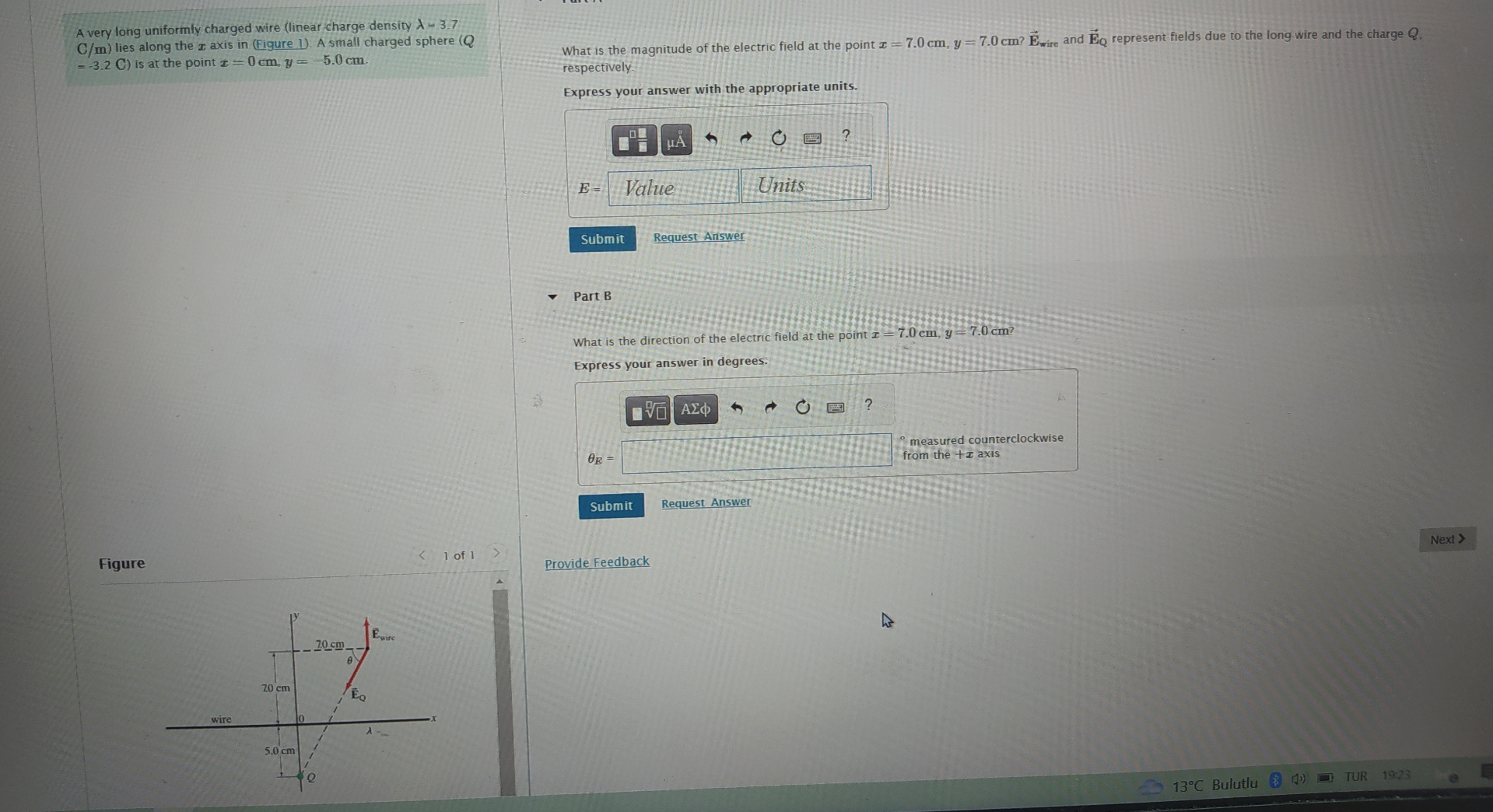 Solved A very long uniformly charged wire (linear charge | Chegg.com
